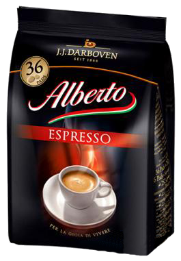 Alberto Espresso kaffepuder 36st - DeliCo - Kaffe på nettet