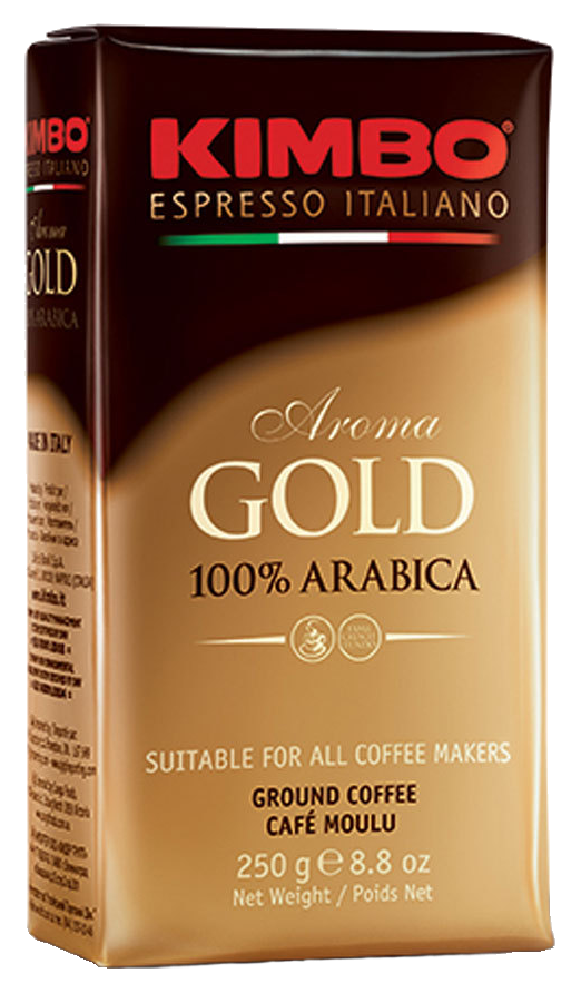 Kimbo Espresso Aroma Gold formalet kaffe 250g - DeliCo - Kaffe på nettet